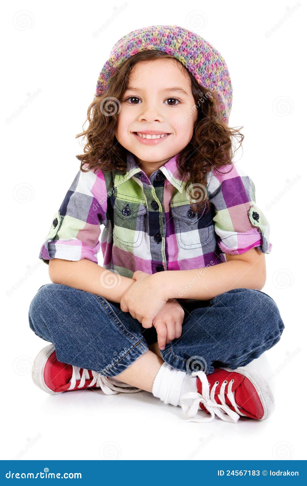 Preschooler stock image. Image of portrait, brunette - 24567183
