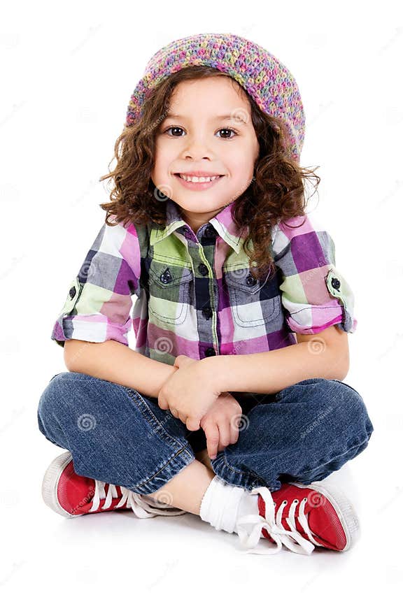 Preschooler stock image. Image of portrait, brunette - 24567183