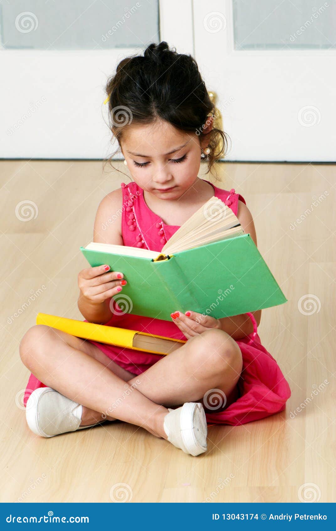 Preschooler with book stock photo. Image of expressions - 13043174