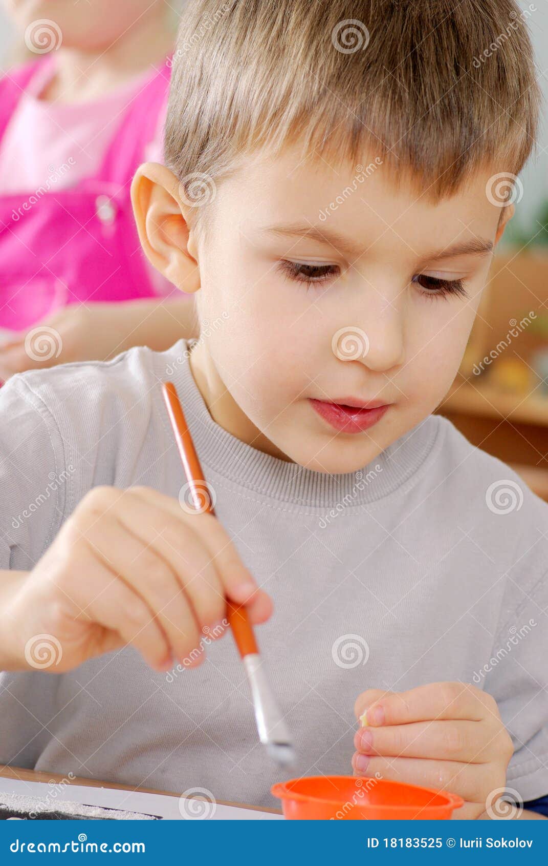 Preschooler boy stock image. Image of laughing, kindergarten - 18183525