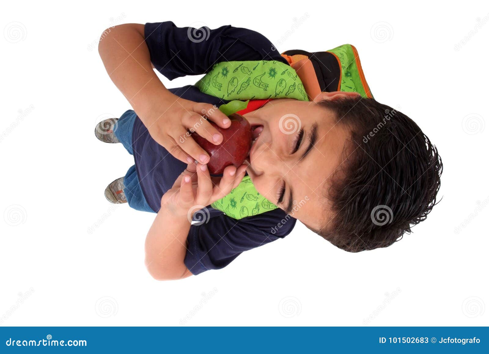 Preschooler lifting apple stock image. Image of caucasian - 101502683