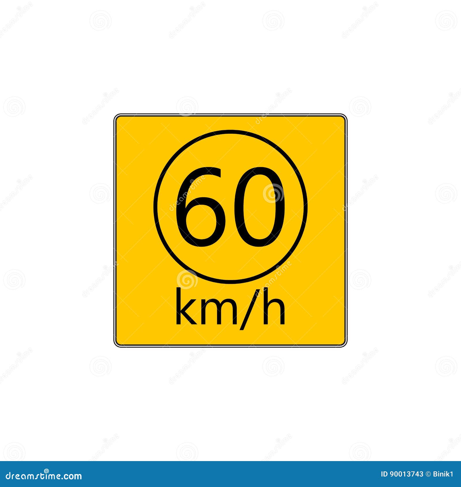 Prescribed Minimum Speed Road Sign Vector Illustration | CartoonDealer ...