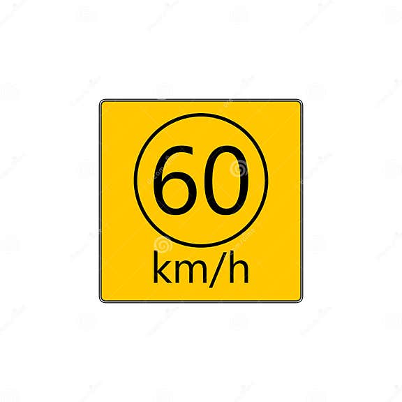 Prescribed Minimum Speed Road Sign Stock Vector - Illustration of road ...