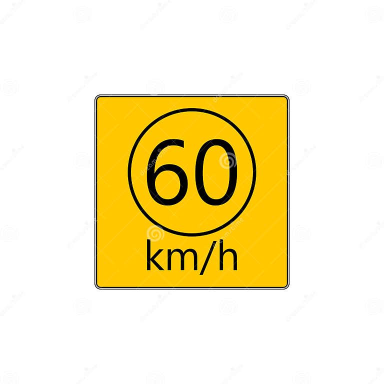 Prescribed Minimum Speed Road Sign Stock Vector - Illustration of road ...
