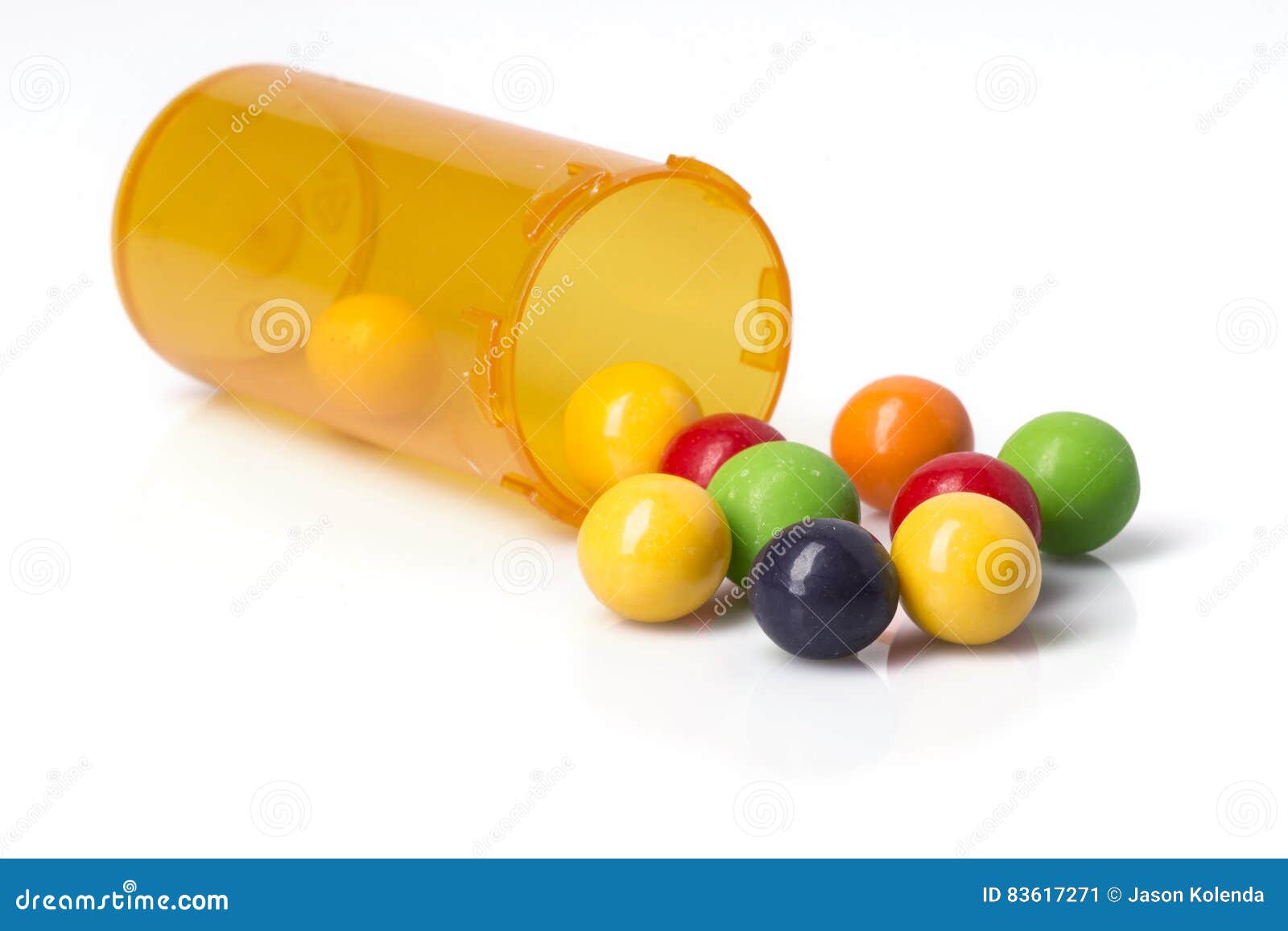 Prescription Container with Candy Stock Image - Image of medicine ...
