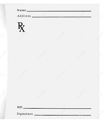 Prescription Pad Blank stock illustration. Illustration of medical ...