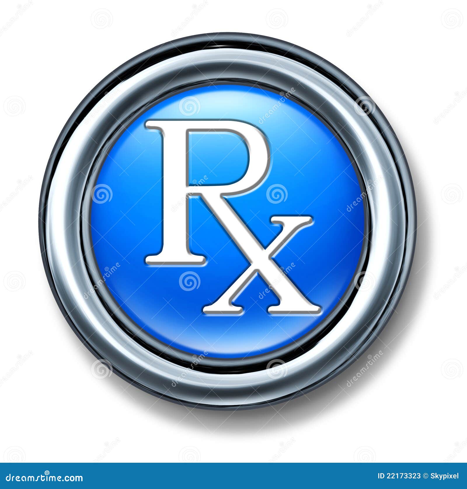 Prescription Rx Blue Buton Royalty-Free Stock Photography ...