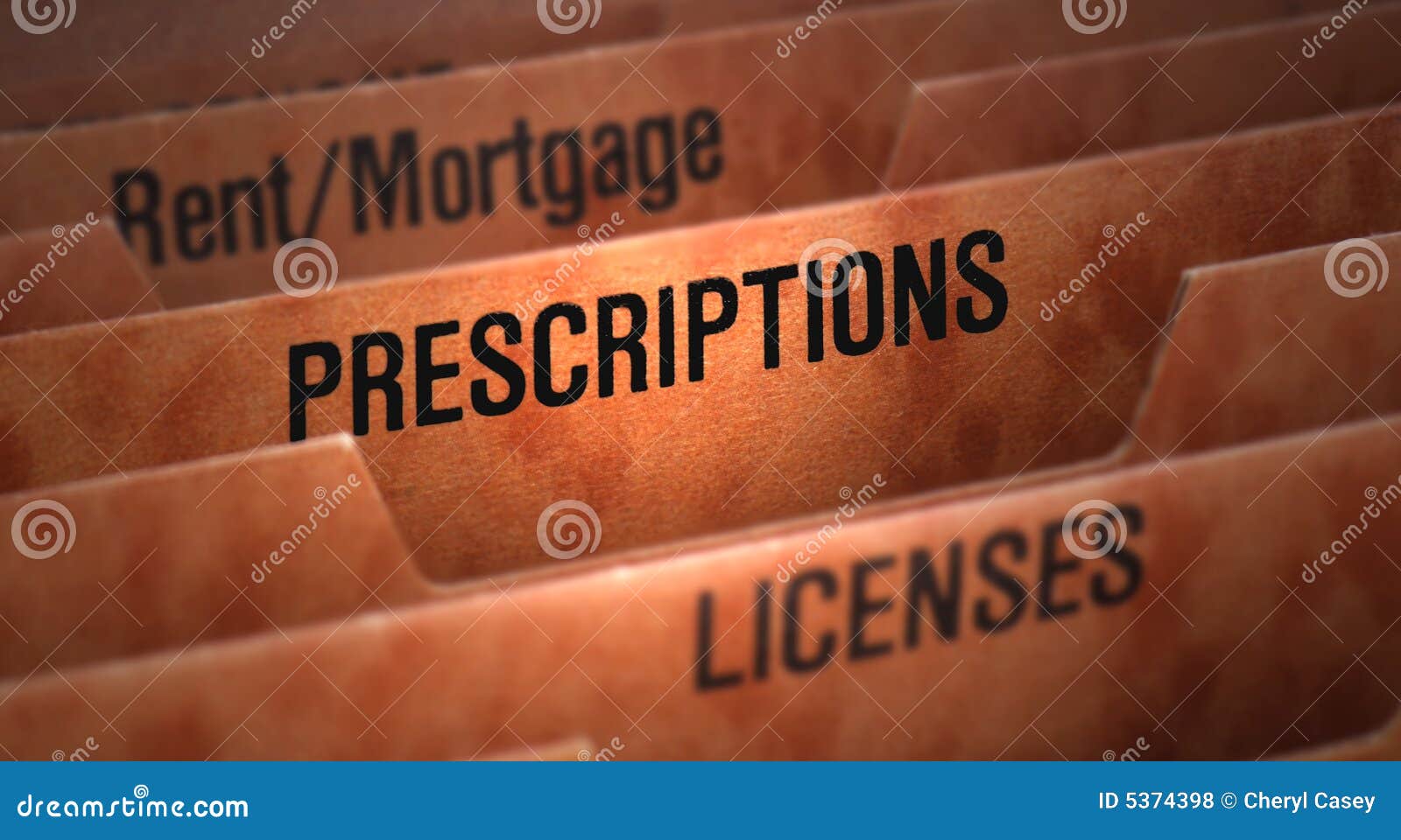 Prescriptions File in Folder Stock Photo - Image of pills, health: 5374398