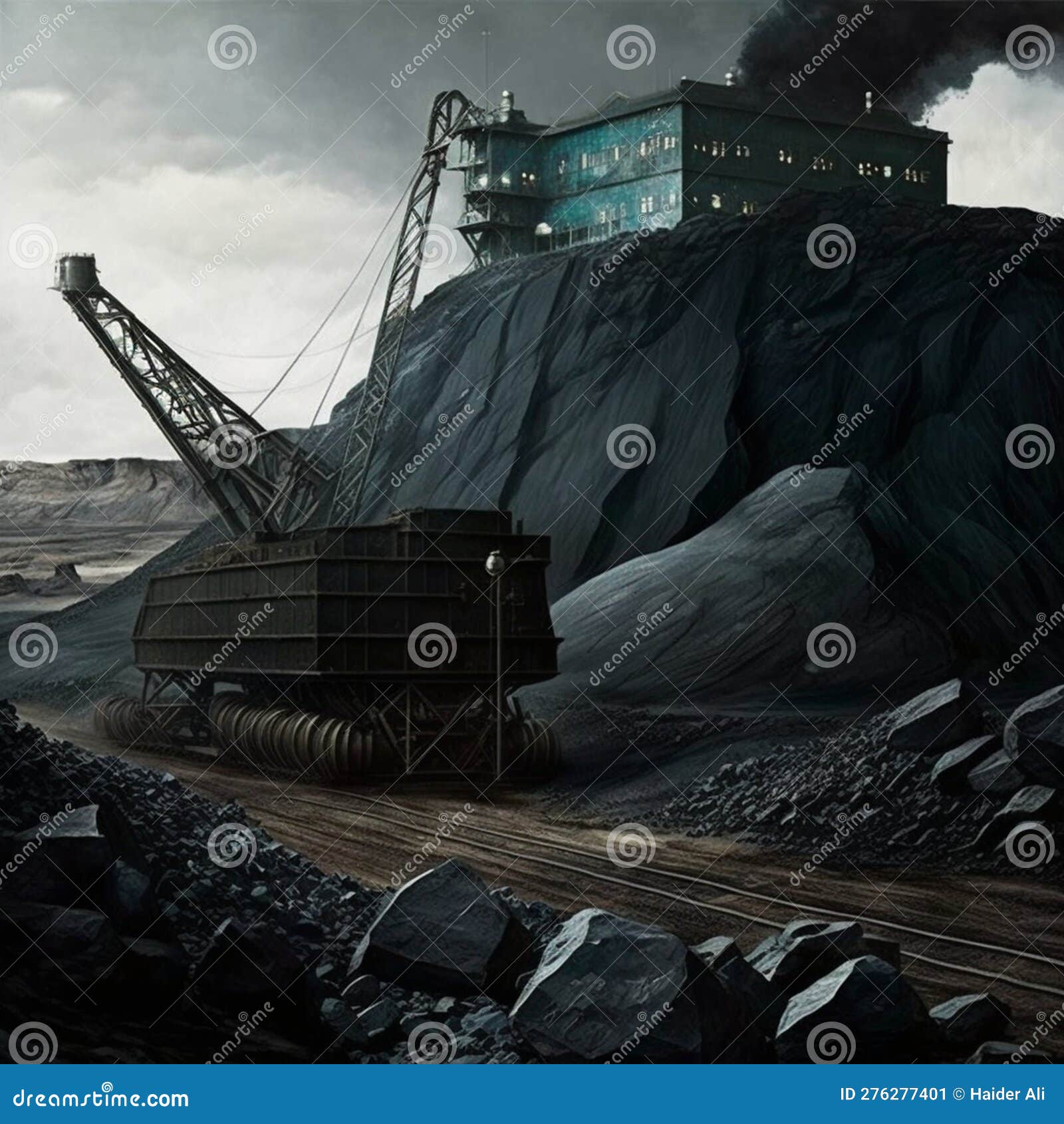 The Presence of Bituminous Coal within a Coal Mine. AI Stock ...