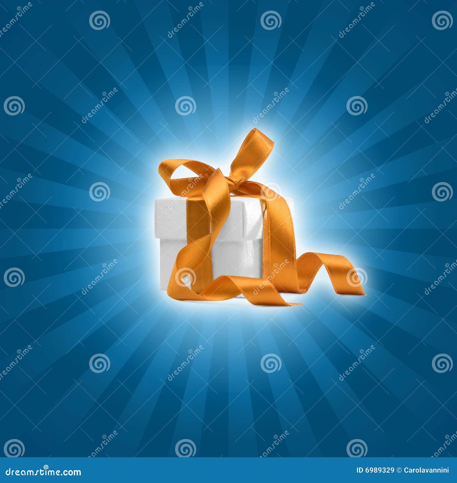 Present on blue background stock image. Image of packaging - 6989329