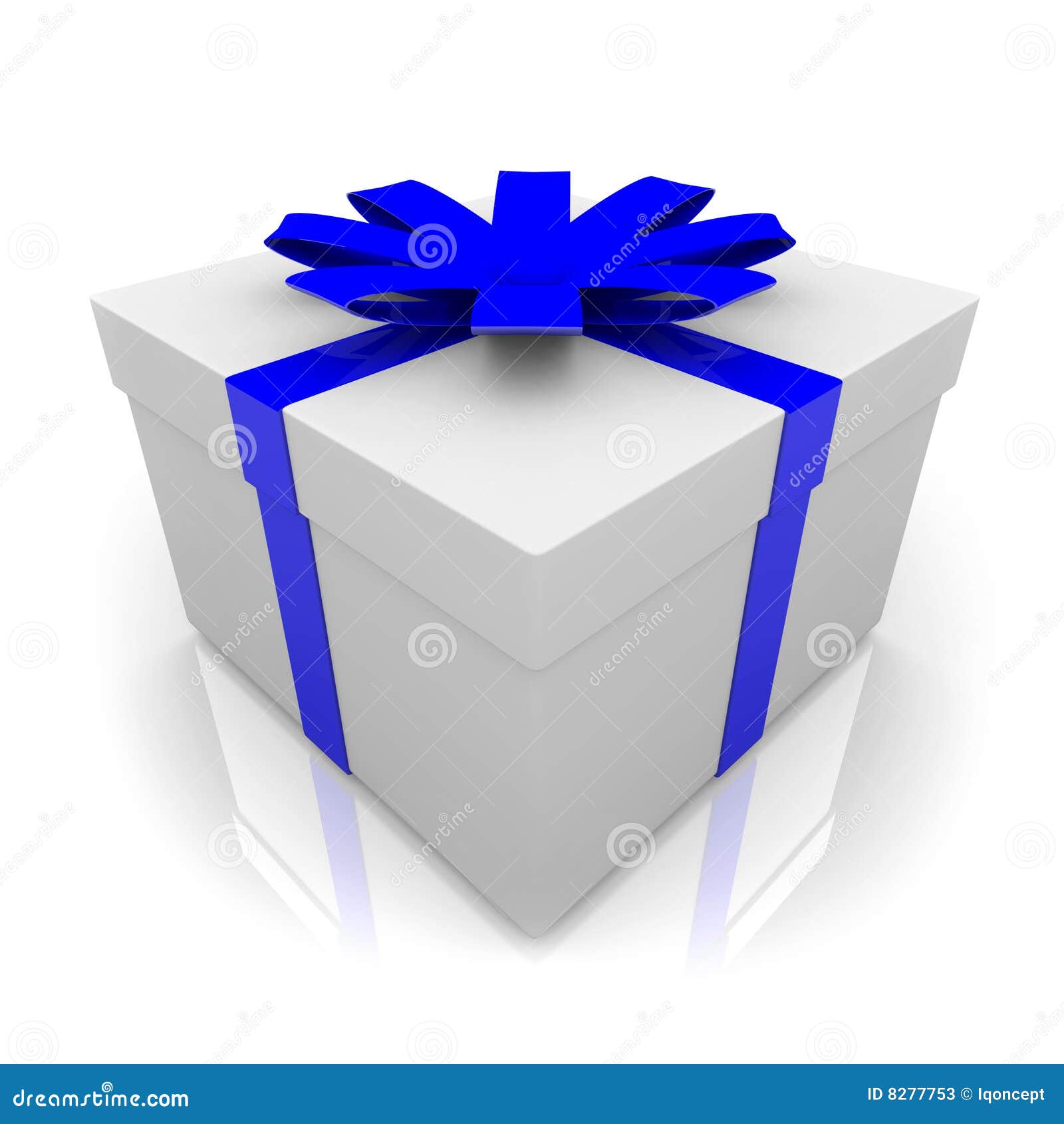 Present with Blue Ribbon stock illustration. Illustration of valentine ...