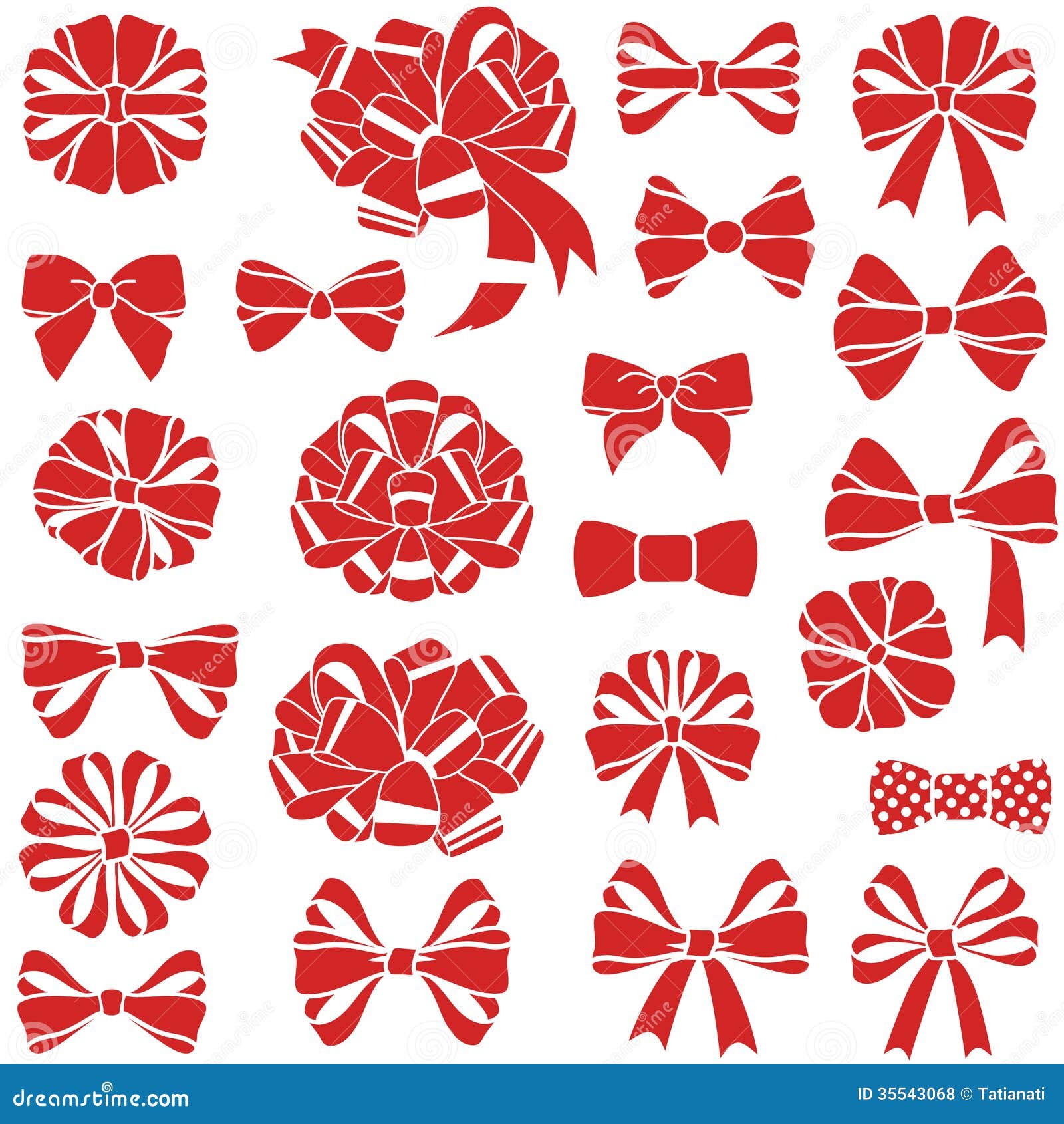 Present bows stock vector. Illustration of paper, graphic - 35543068