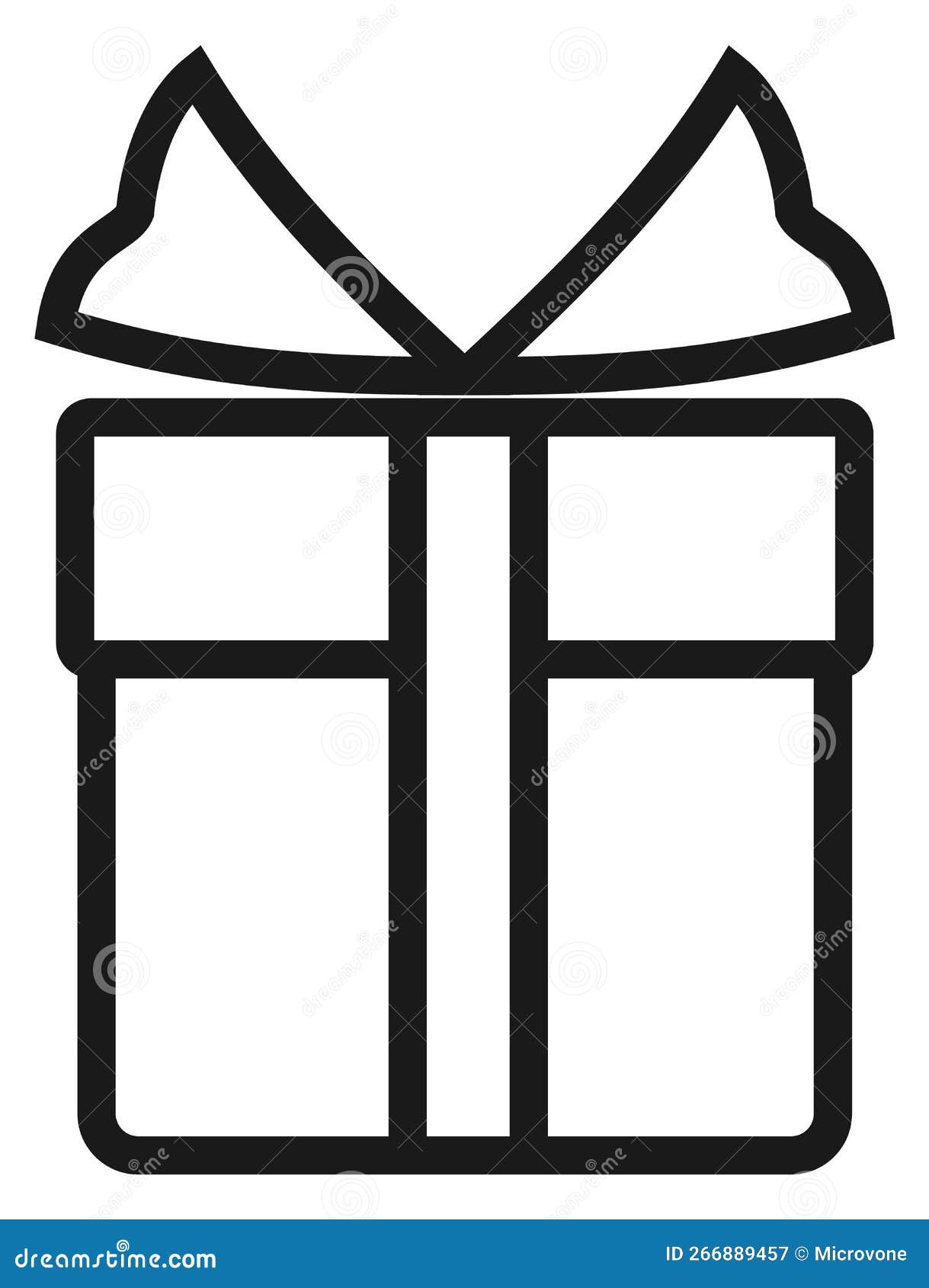 Present Box Icon. Linear Gift Package Symbol Stock Vector ...