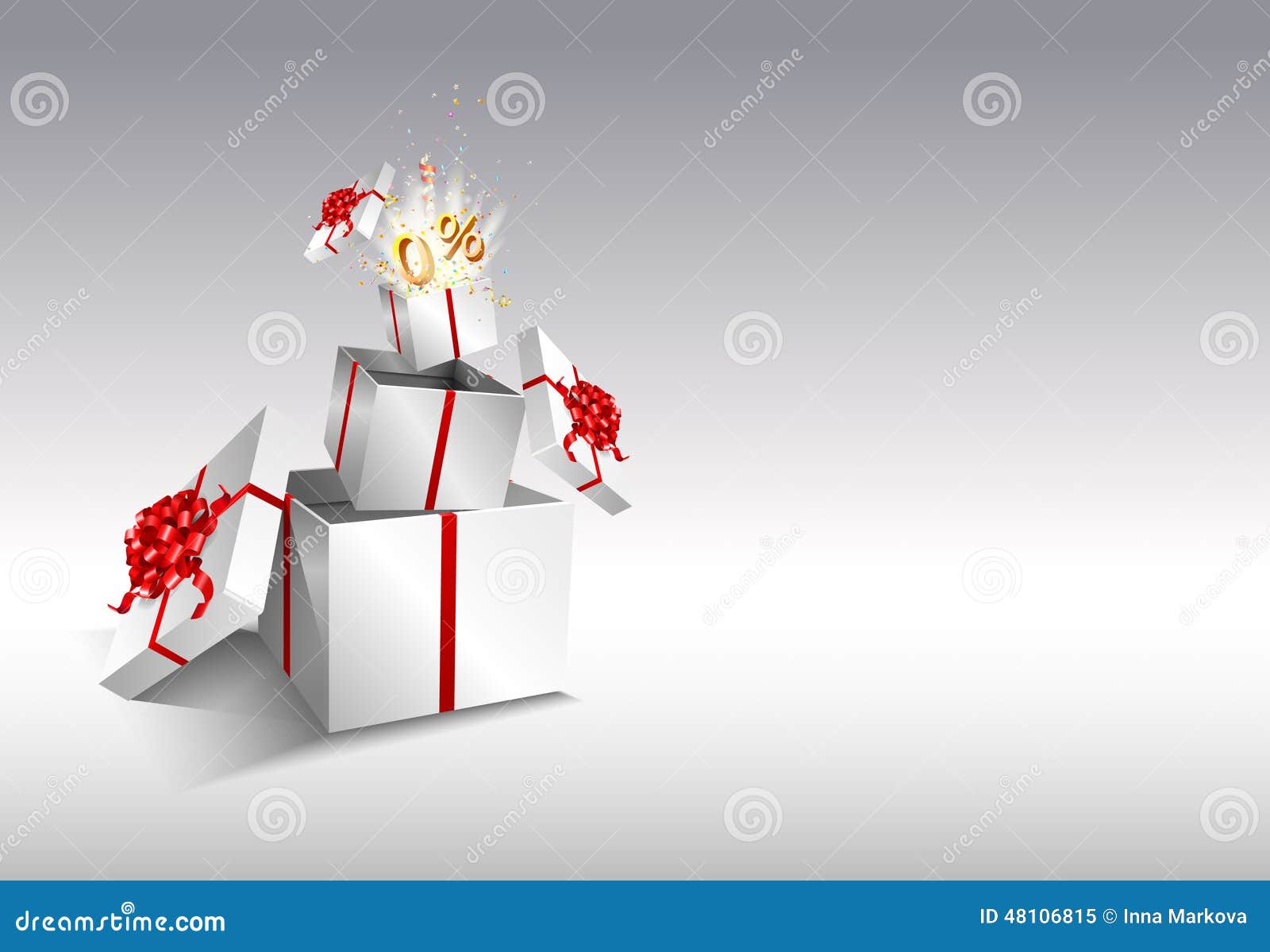 Present Box Inside Present Box. Zero Percent. Stock Illustration ...