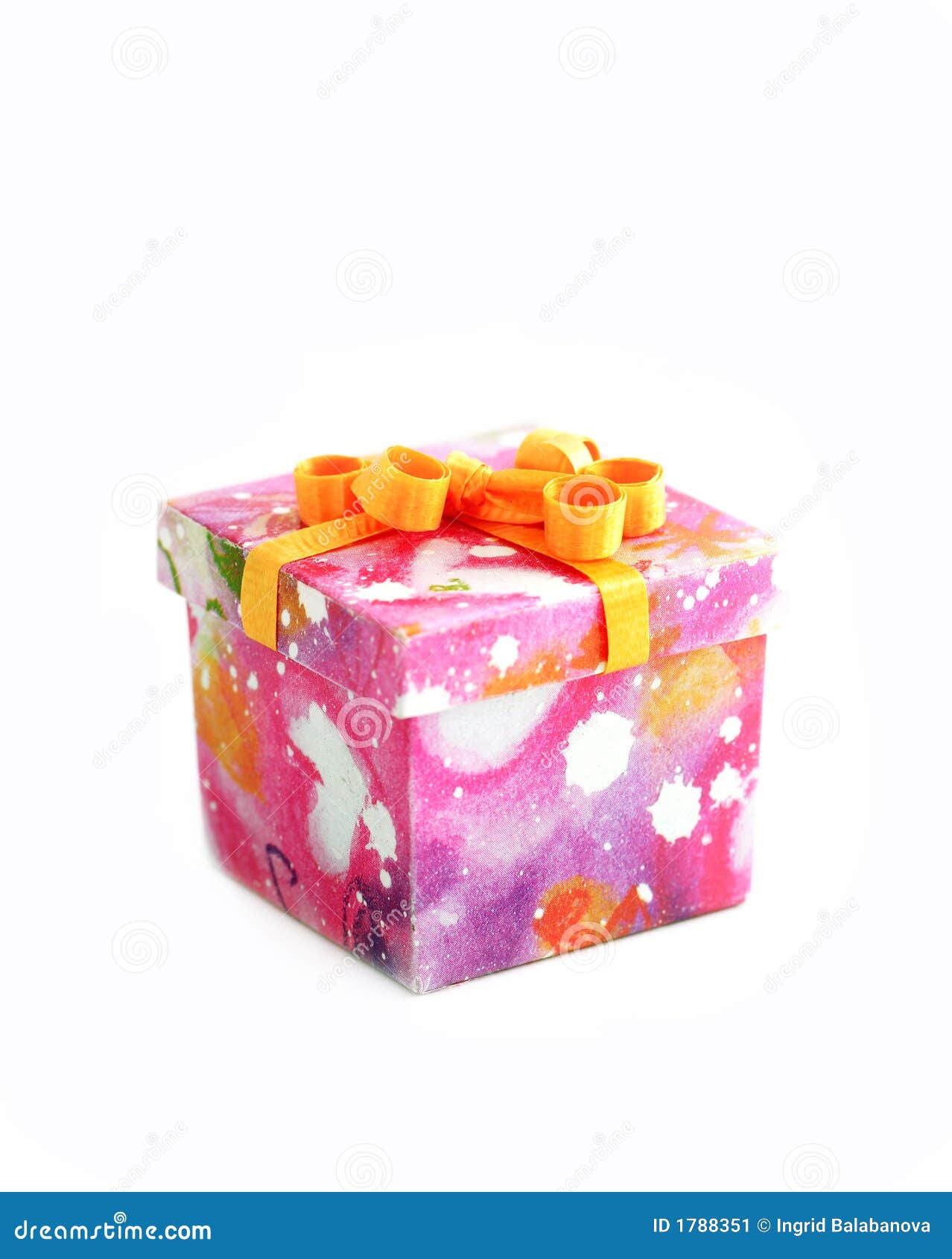 Present box isolated stock image. Image of giving, white - 1788351