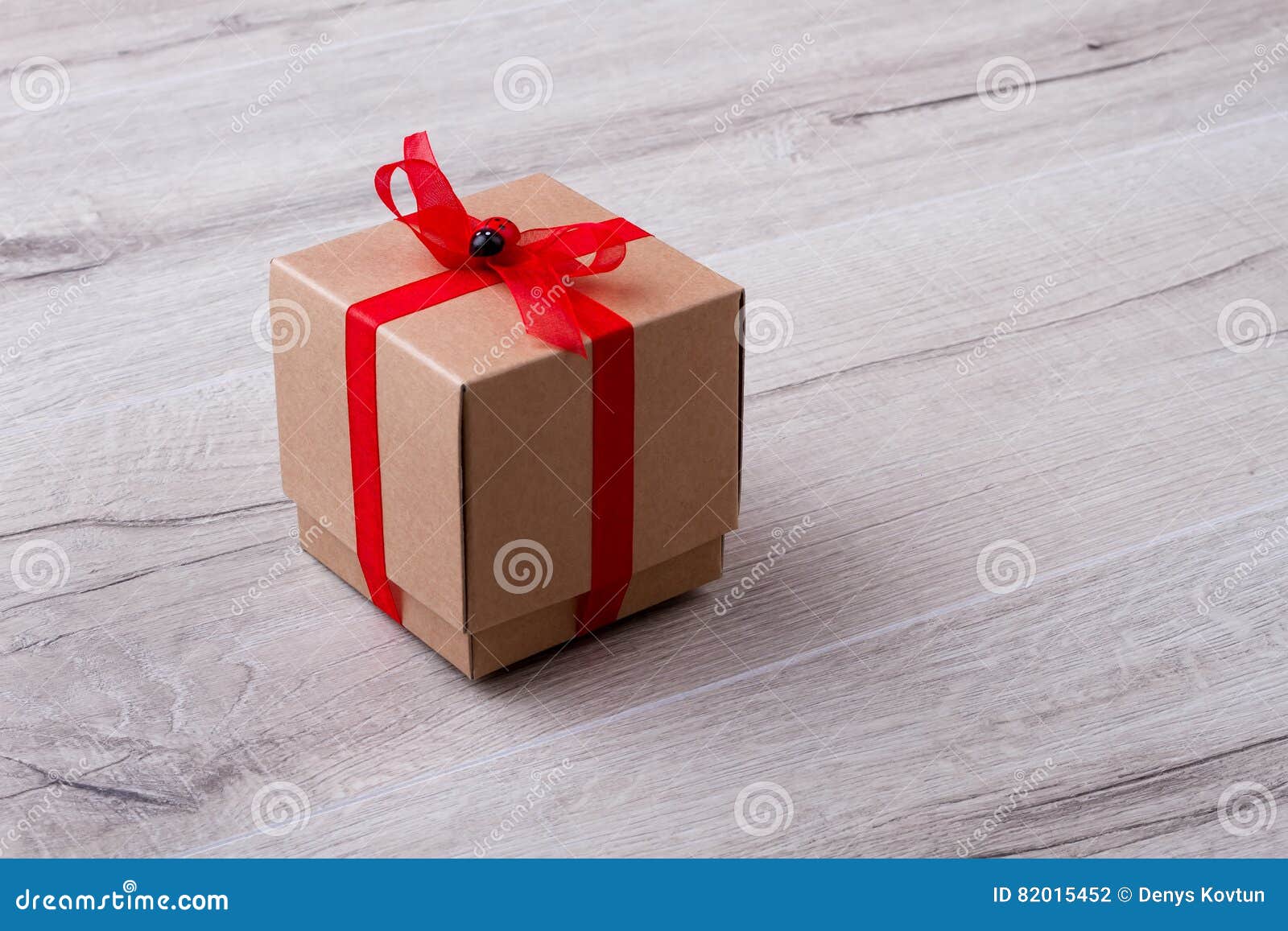 Present Box with Ribbon Bow. Stock Photo - Image of collection, cube ...