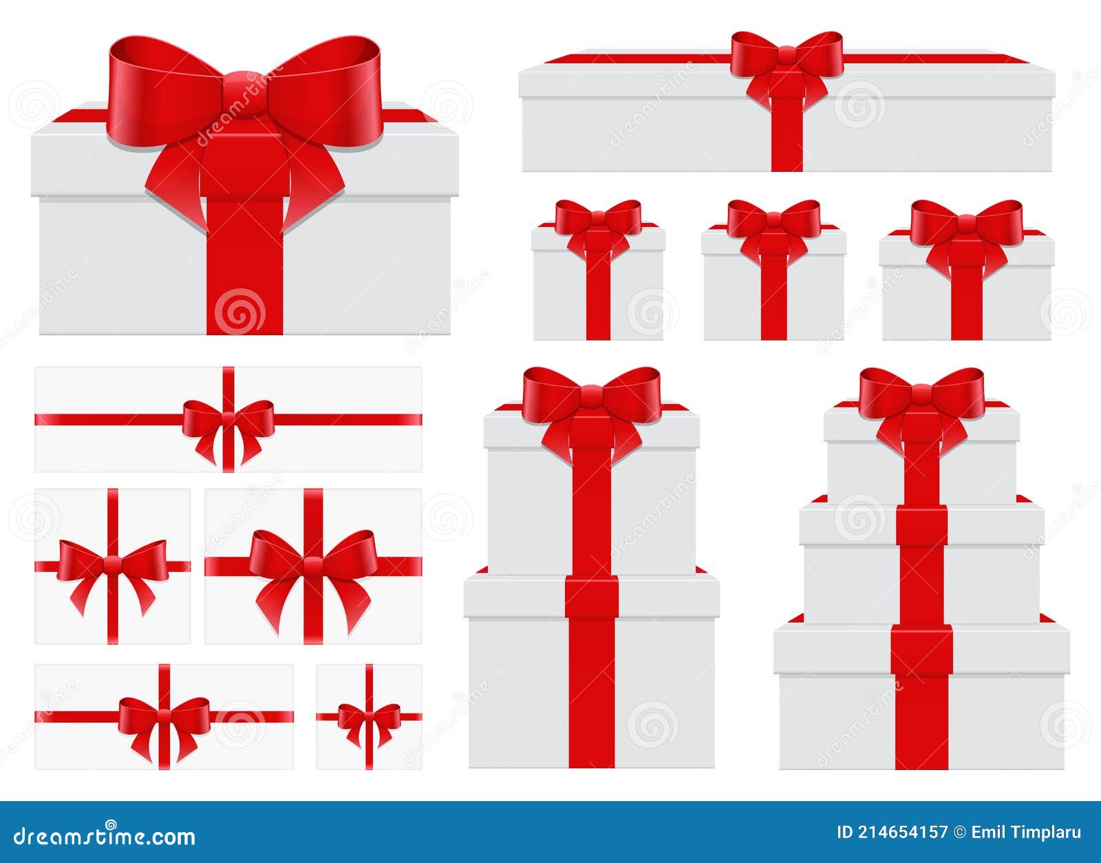 Present Box Set Vector Design Illustration Isolated on White Background ...