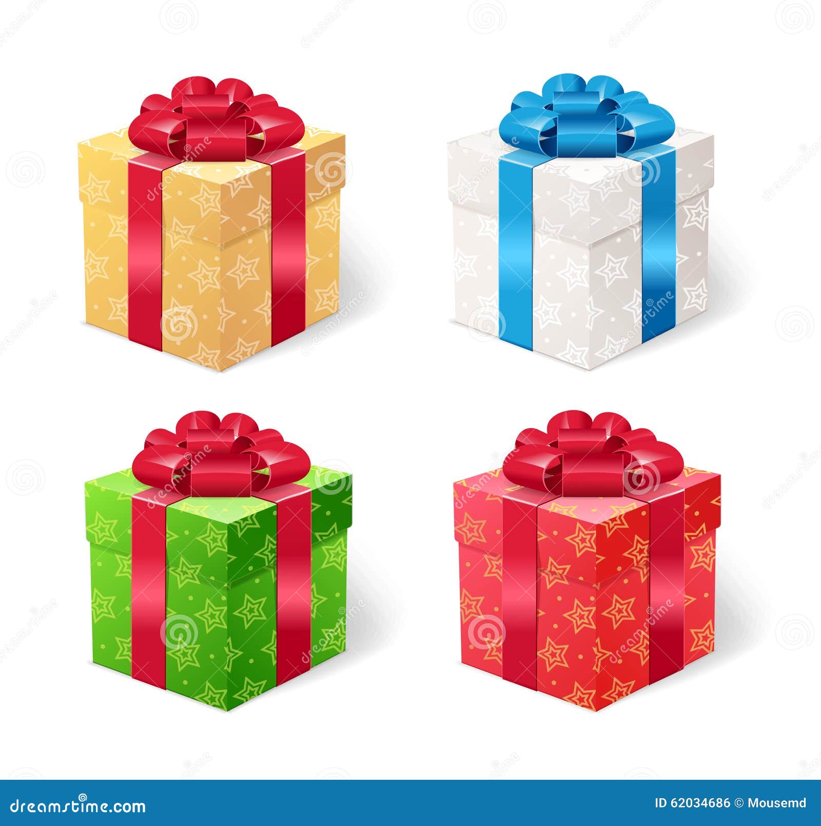 Present Box Set. Vector stock vector. Illustration of ornament - 62034686
