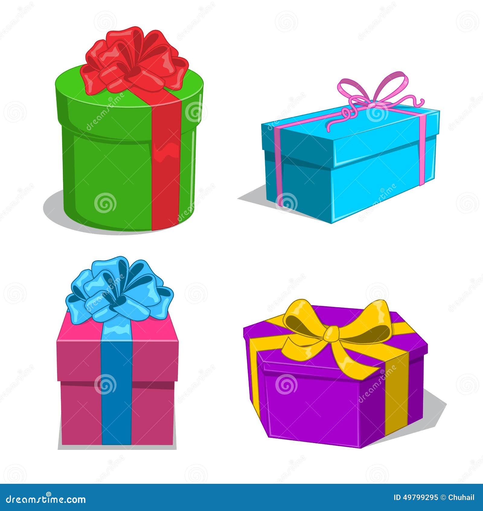 Present boxes collection stock vector. Illustration of gift - 49799295