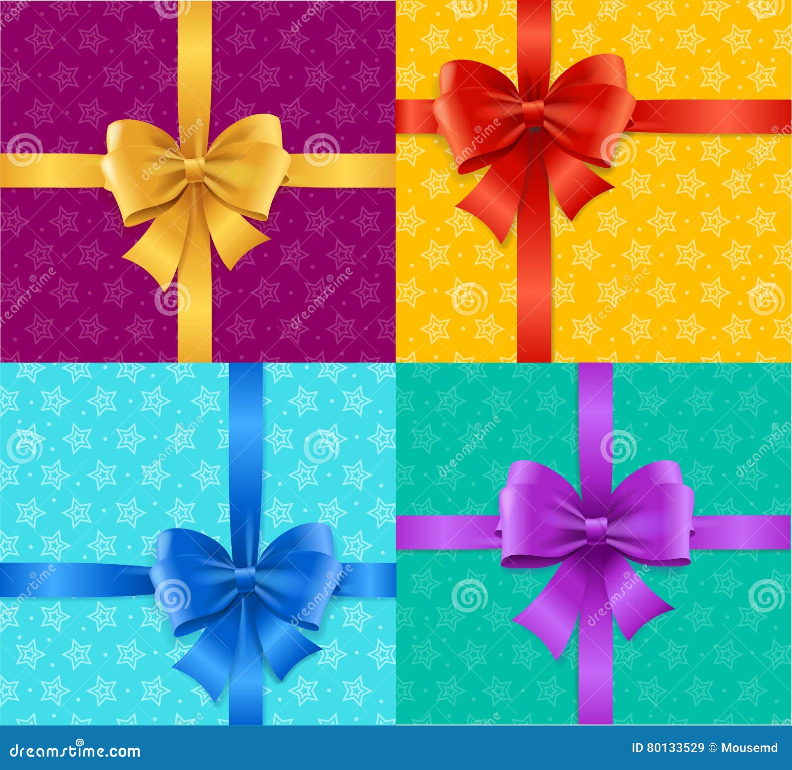 Present Card Background or Packaging Set. Vector Stock Vector ...