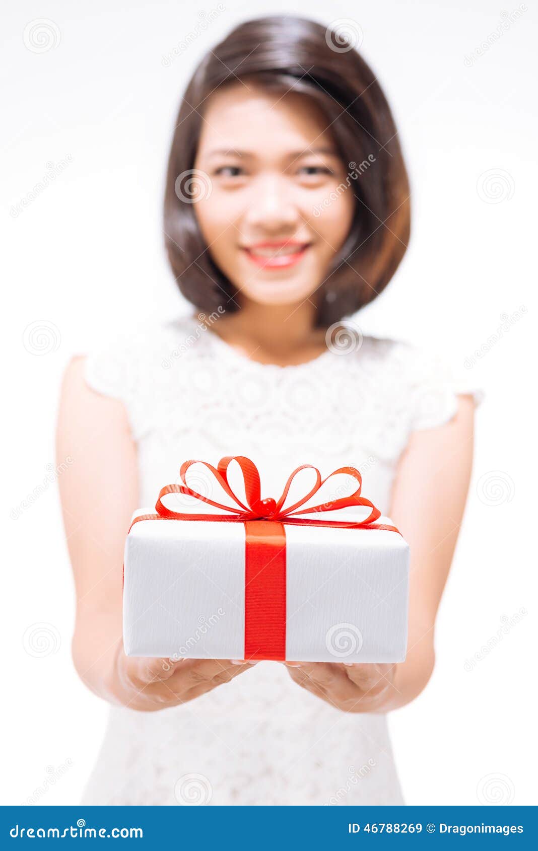 Present stock image. Image of giving, person, isolated - 46788269