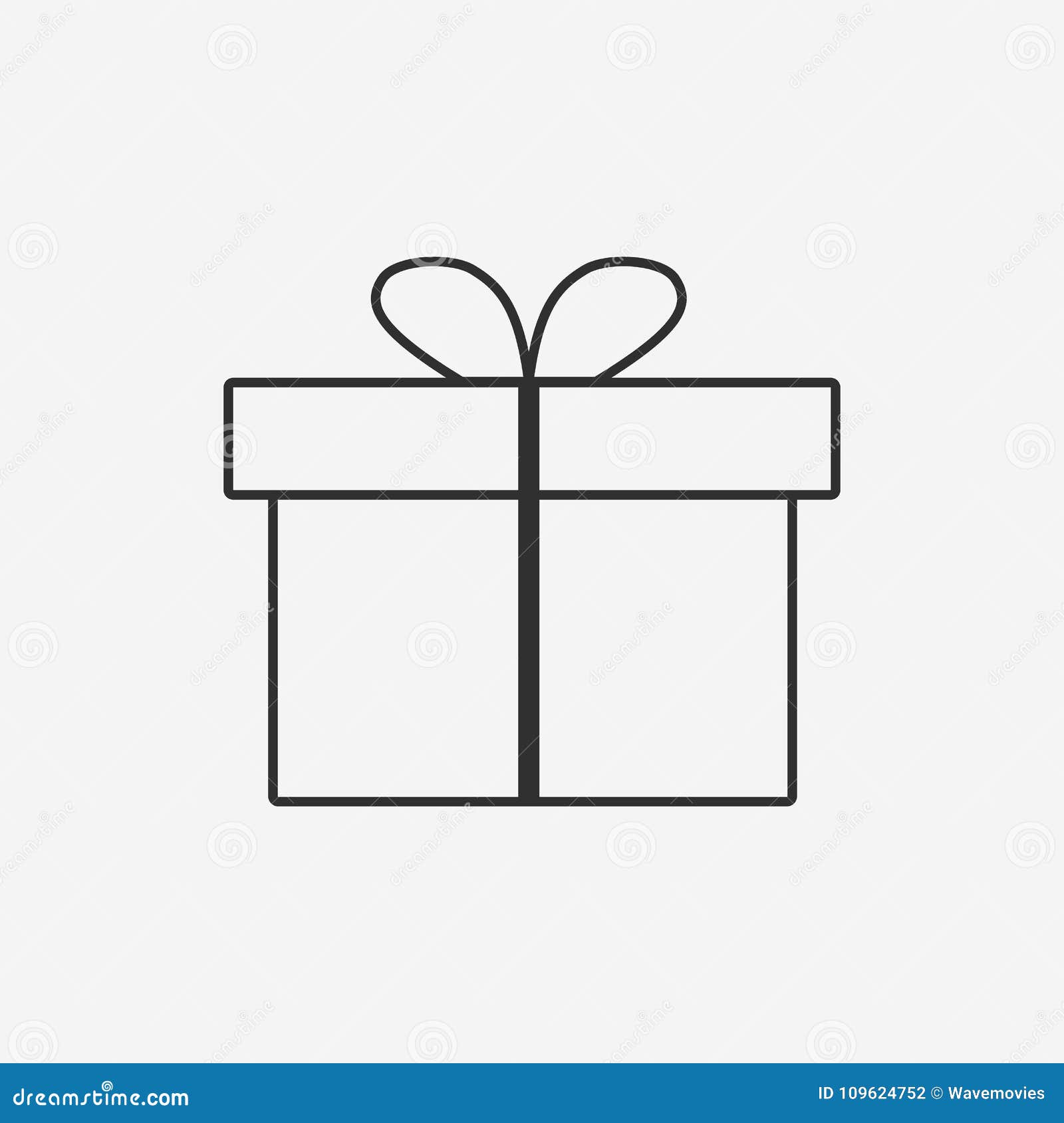 Present Flat Black Outline Design Icon Stock Vector - Illustration of ...