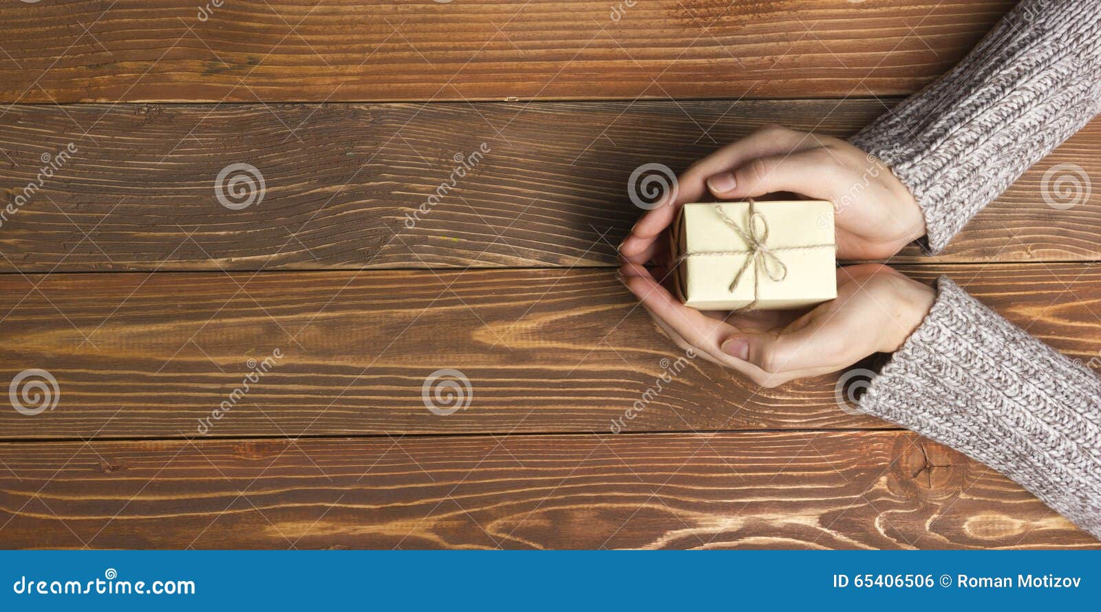 Present, Gift. Close Up of Female Hands Holding Stock Photo - Image of ...