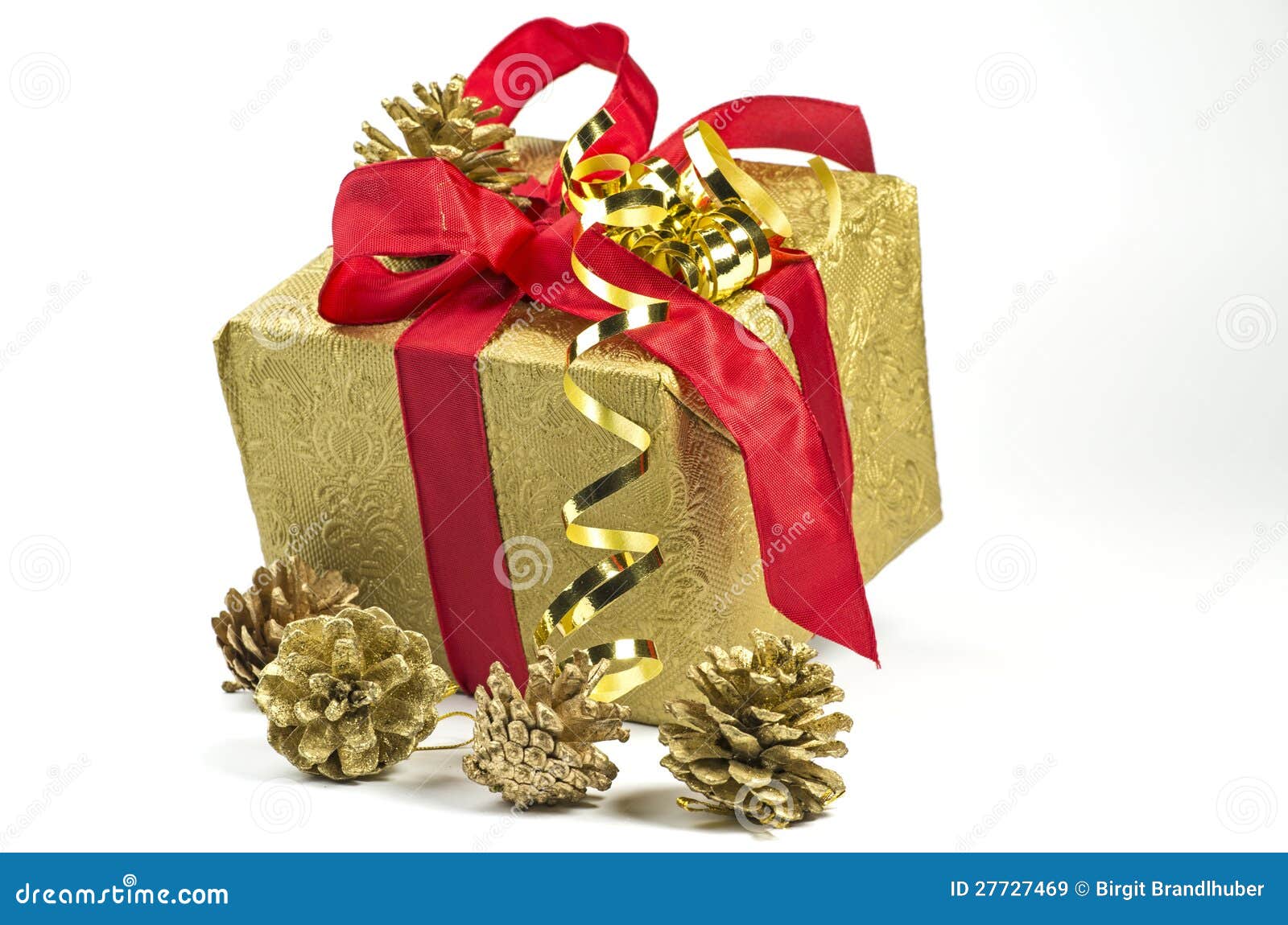 Present in gold and red stock image. Image of decorate - 27727469
