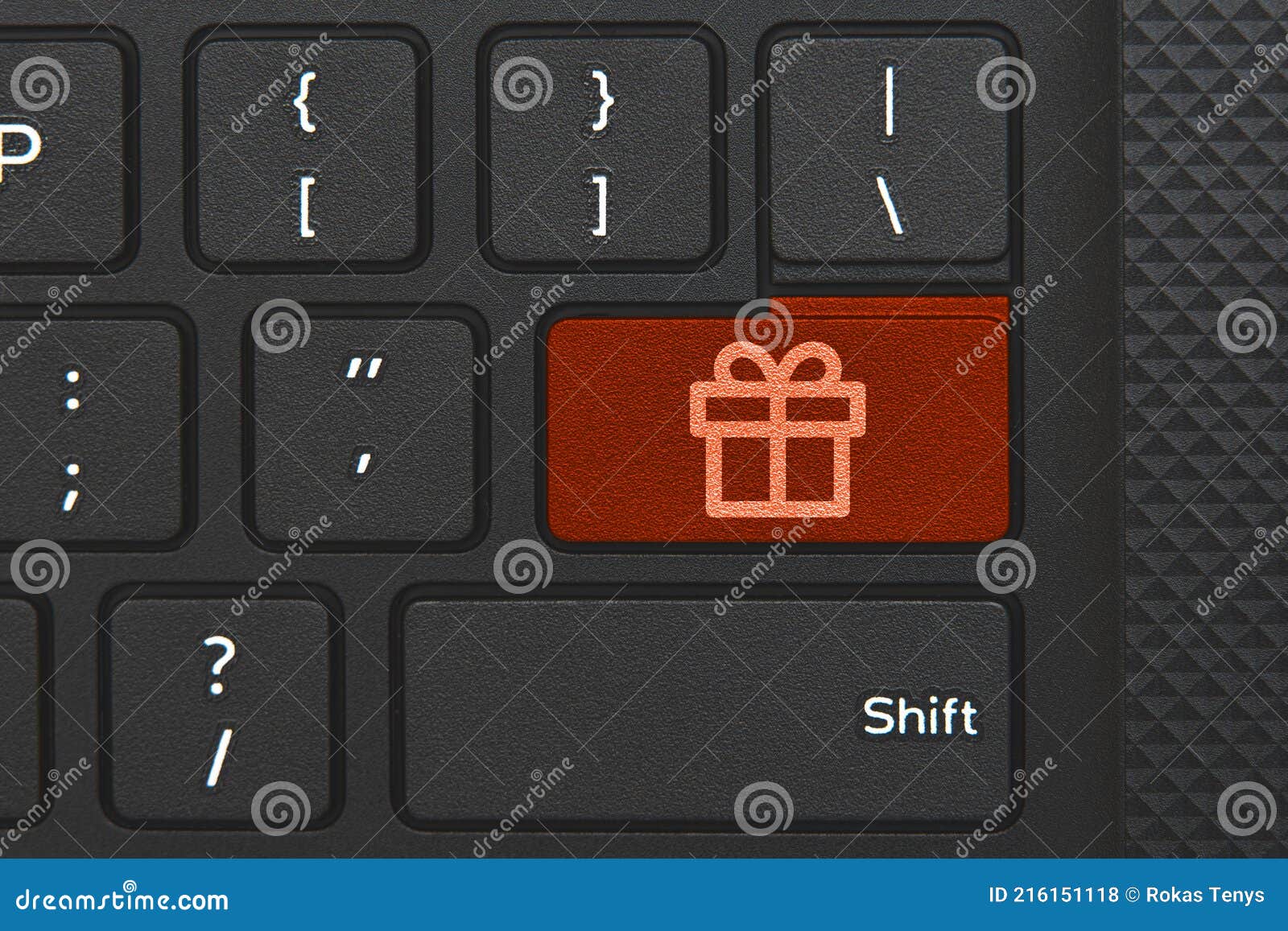 Present Icon on PC Keyboard Key. Conceptual Idea of Present or Surprise ...
