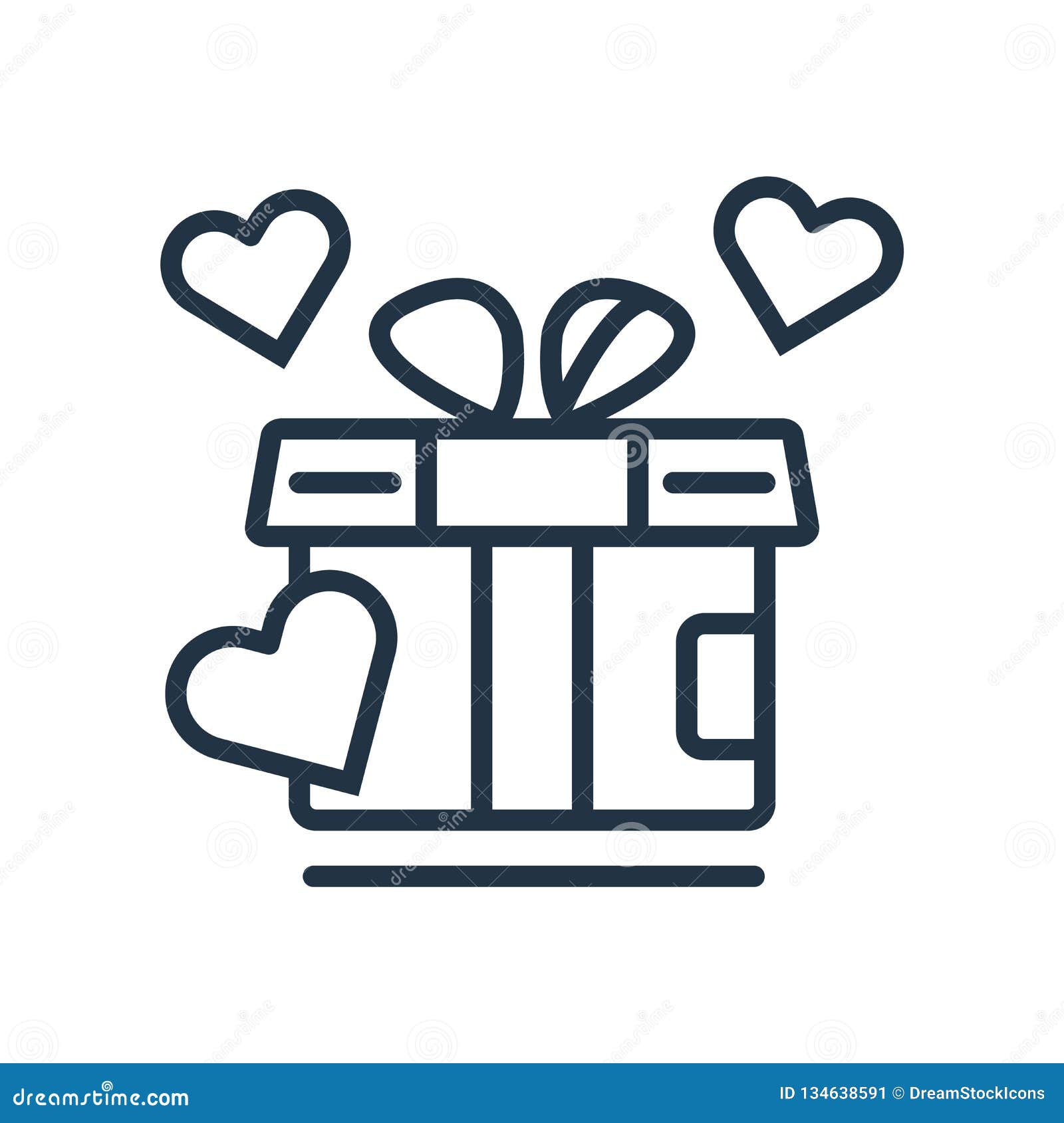 Present Icon Vector Isolated on White Background, Present Sign Stock ...