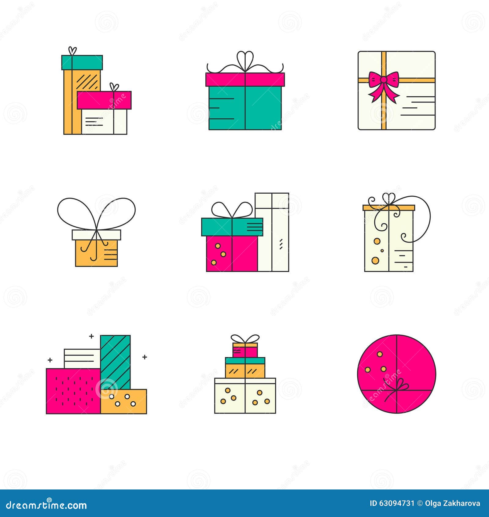 Present Icons stock vector. Illustration of isolated - 63094731