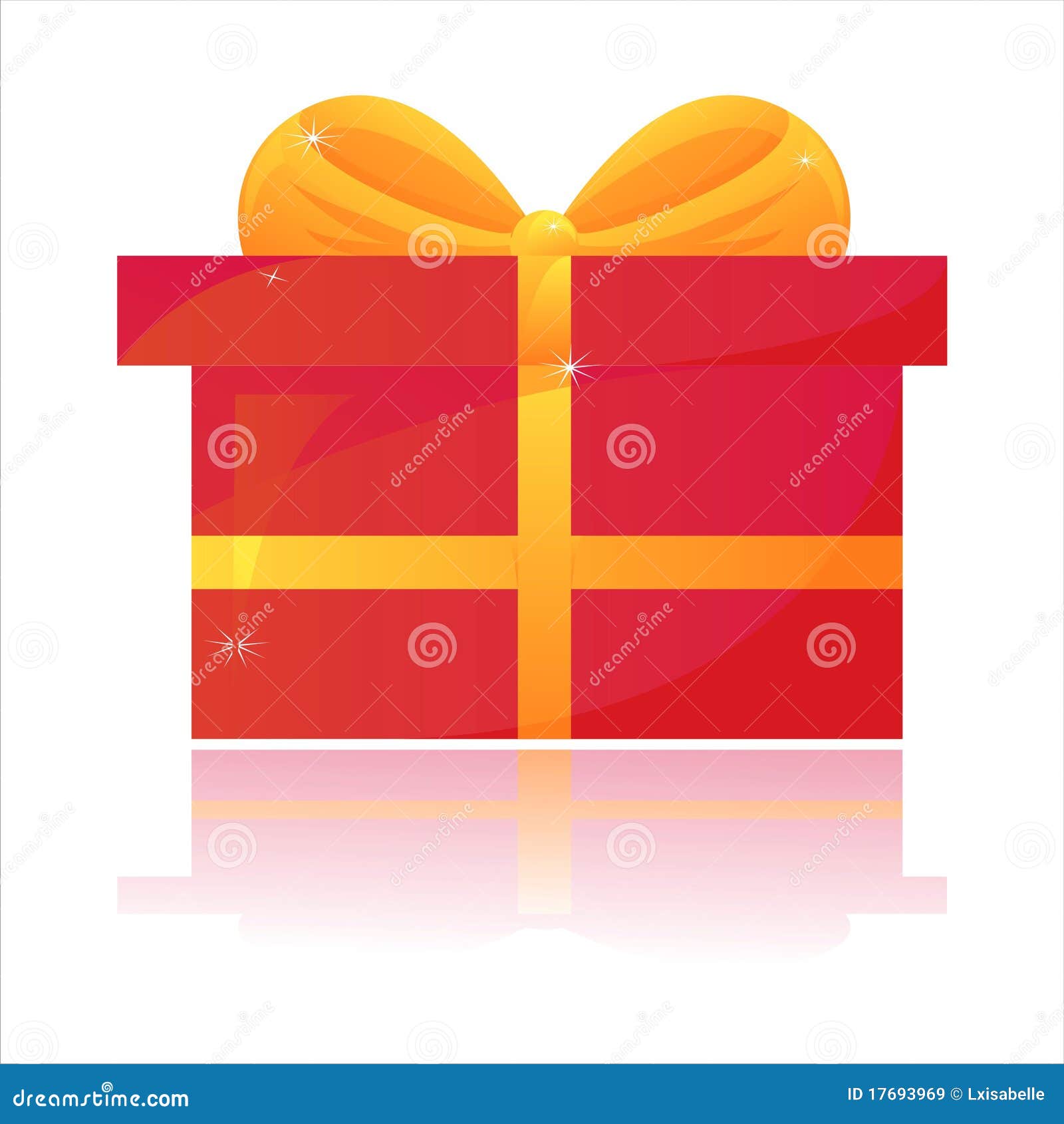 Present isolated on white stock vector. Illustration of vector - 17693969
