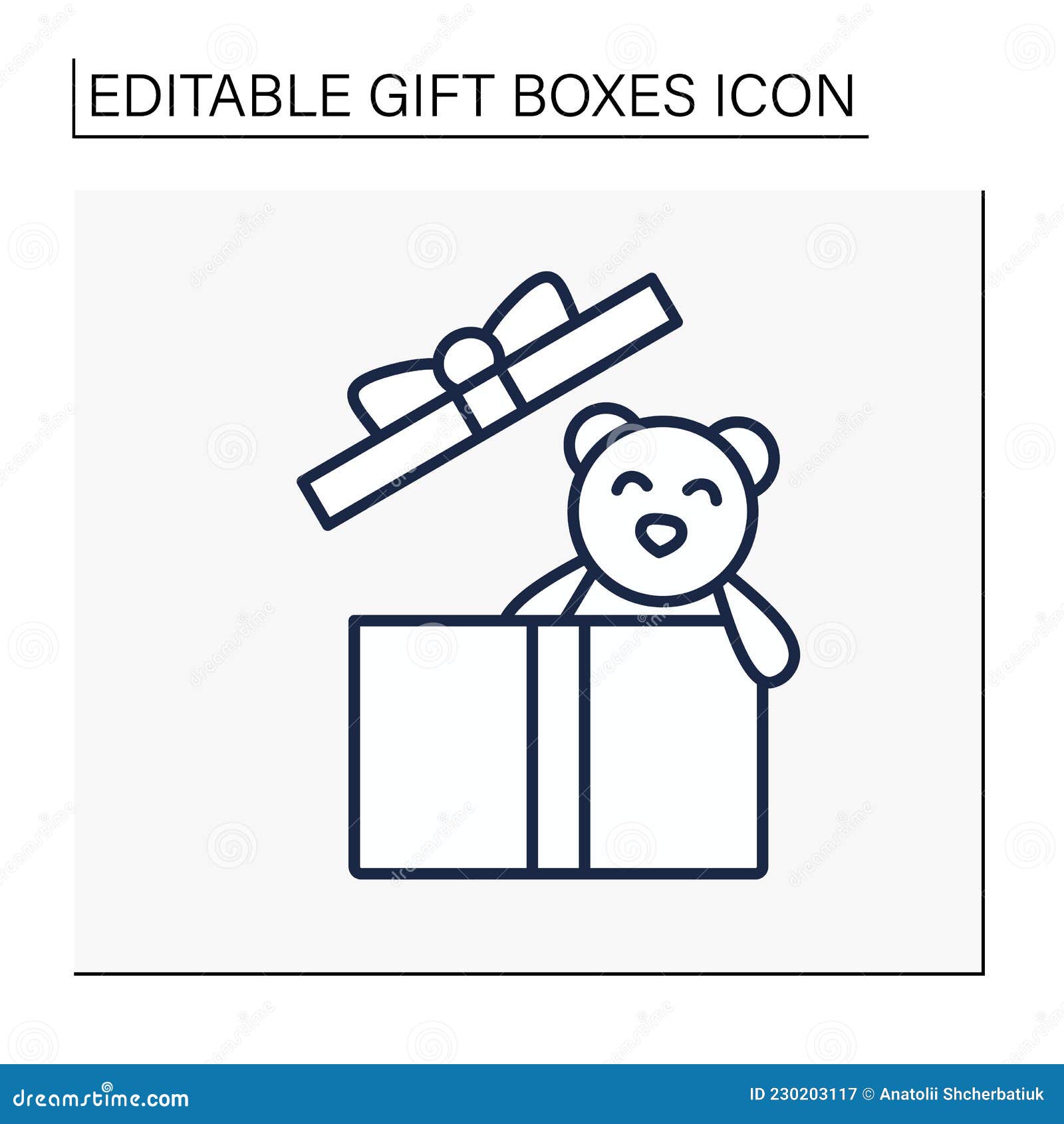 Present line icon stock vector. Illustration of discount - 230203117