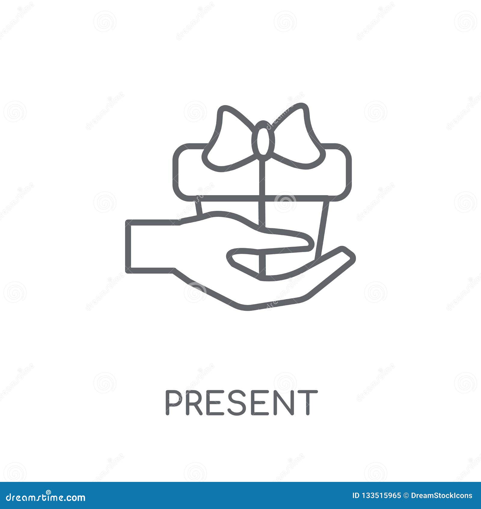 Present Linear Icon. Modern Outline Present Logo Concept on Whit Stock ...