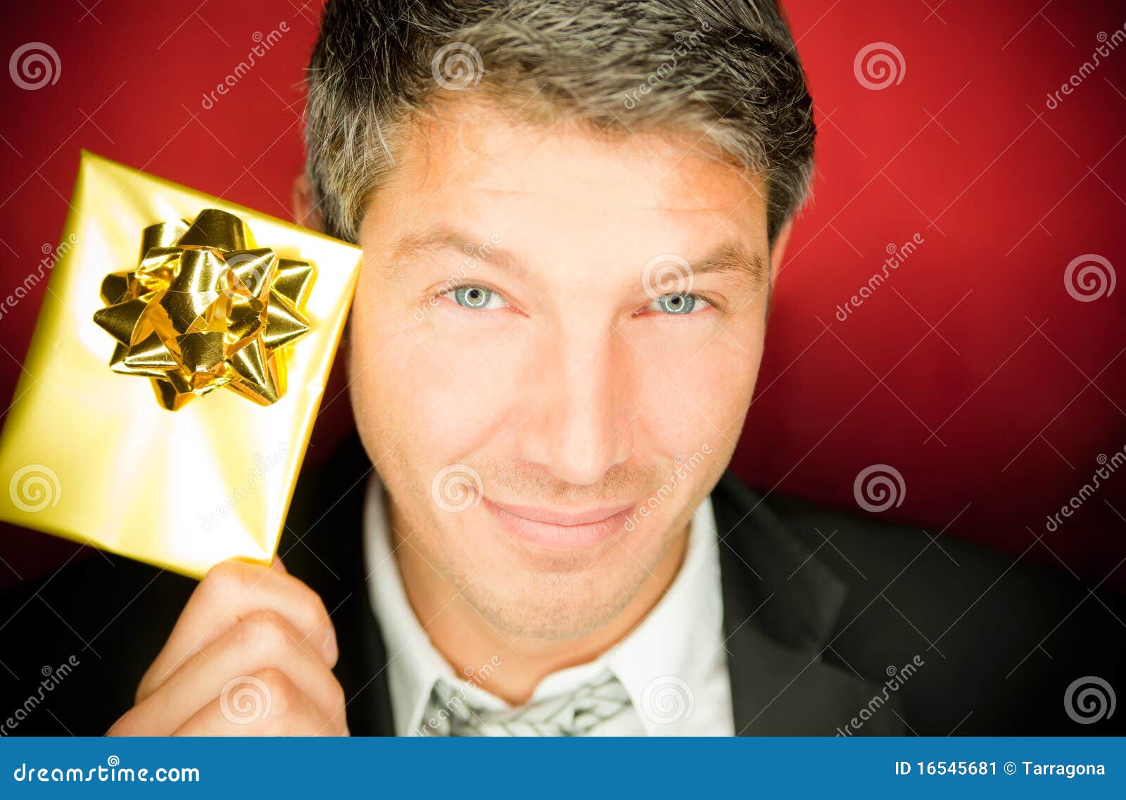 Present man stock image. Image of birthday, bonus, adorable - 16545681