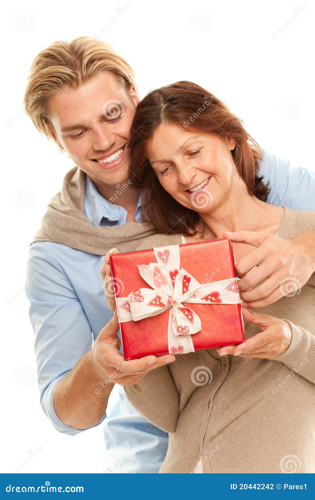 Present for mother stock photo. Image of embracing, home - 20442242