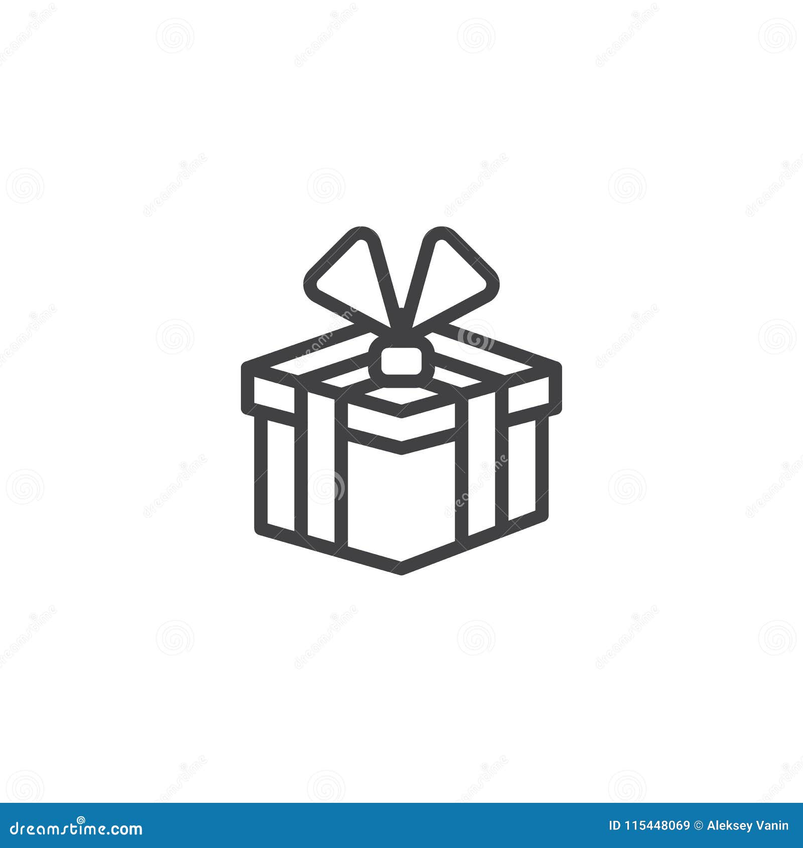 Present outline icon stock vector. Illustration of decoration - 115448069