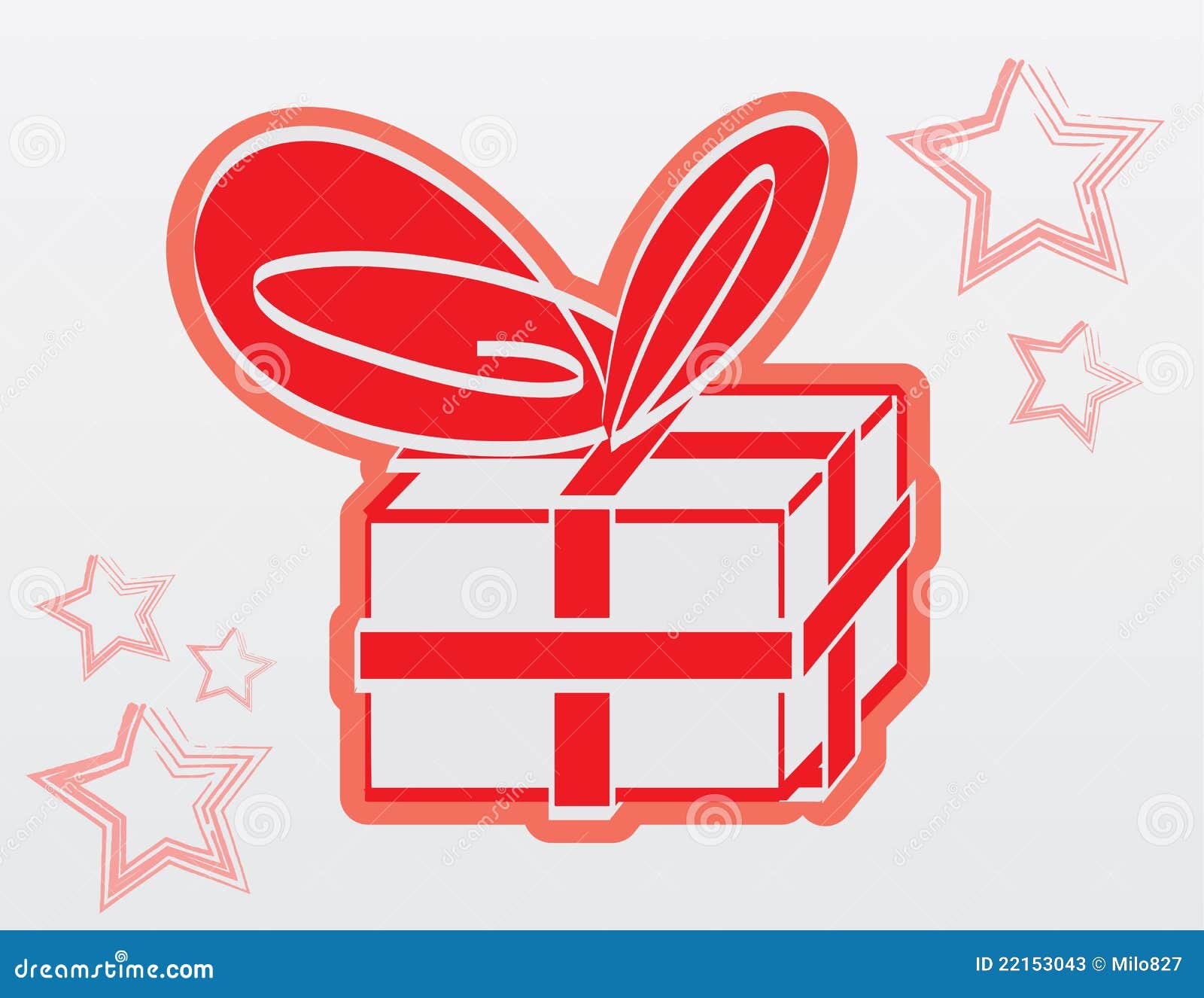 Present Outlines stock vector. Illustration of winter - 22153043