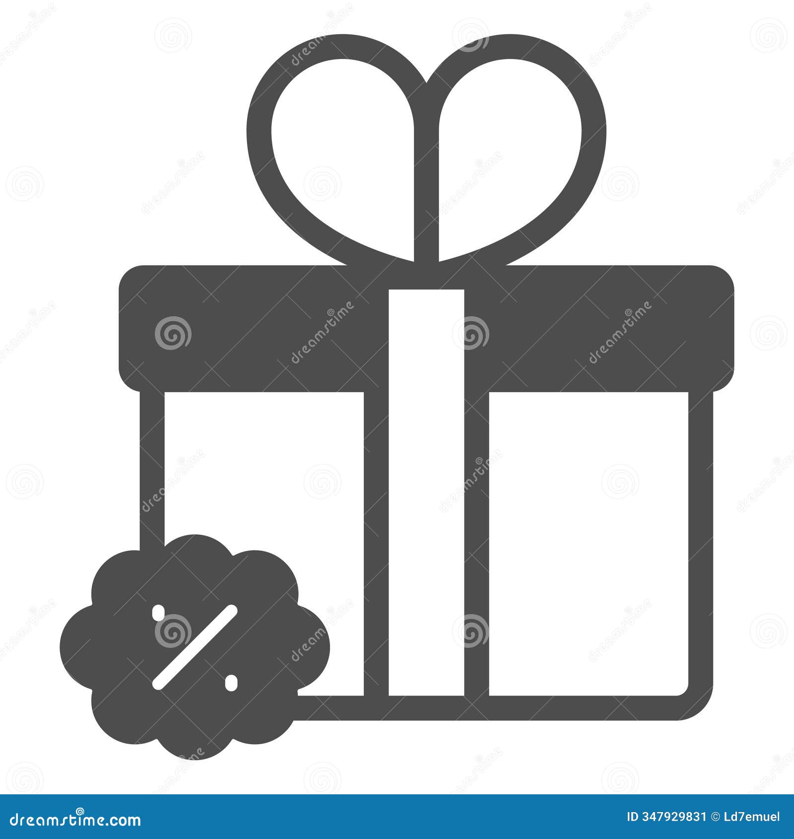 Present Package with Discount Solid Icon, Shopping Interest Concept ...