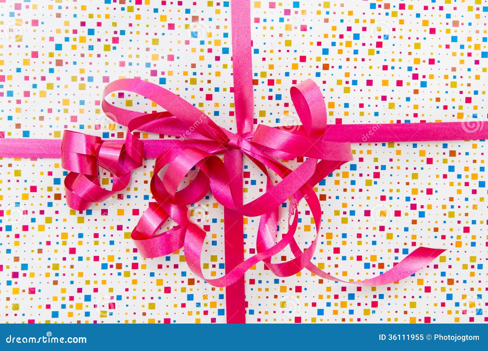 Present with pink ribbon stock image. Image of beauty - 36111955