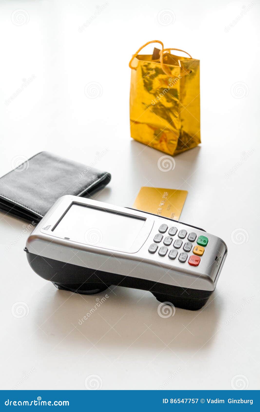 Present Purchase with Payment by Card on White Background Editorial ...