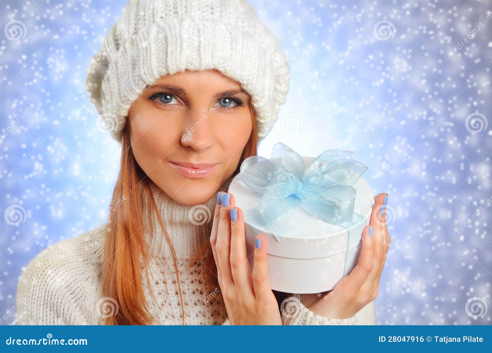 Present and snow stock photo. Image of holding, packing - 28047916