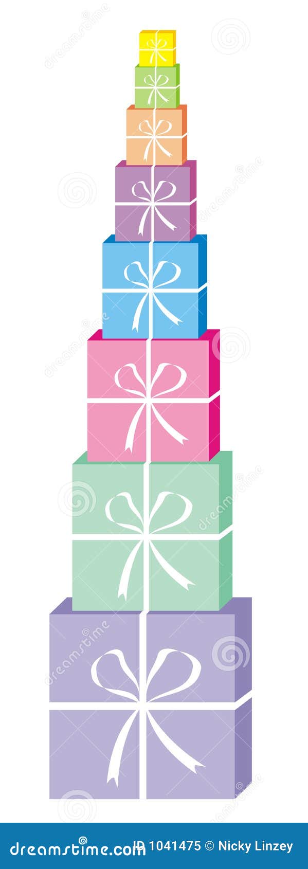 Present stack stock illustration. Illustration of decorative - 1041475