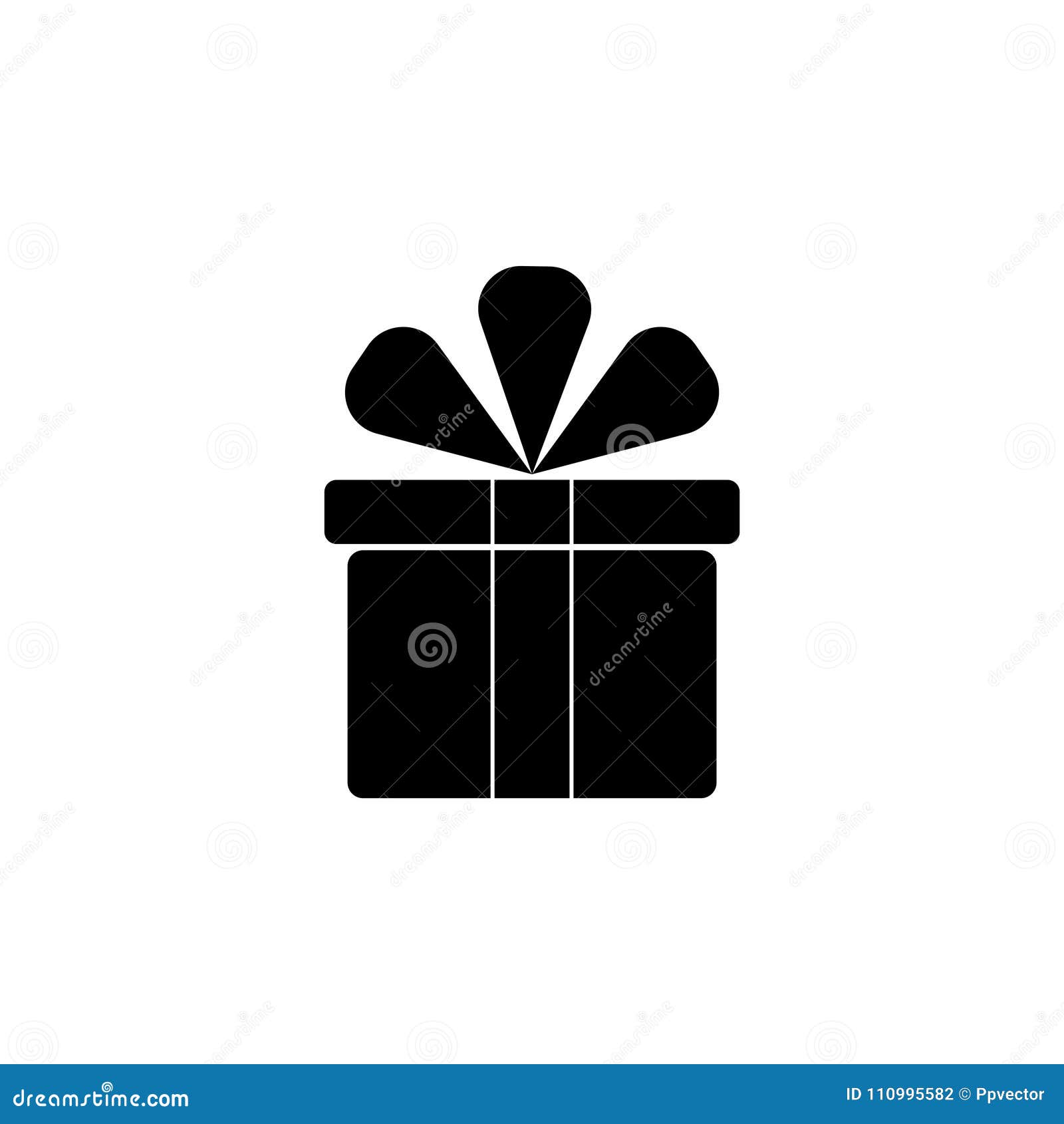 Present vector icon stock illustration. Illustration of gift - 110995582