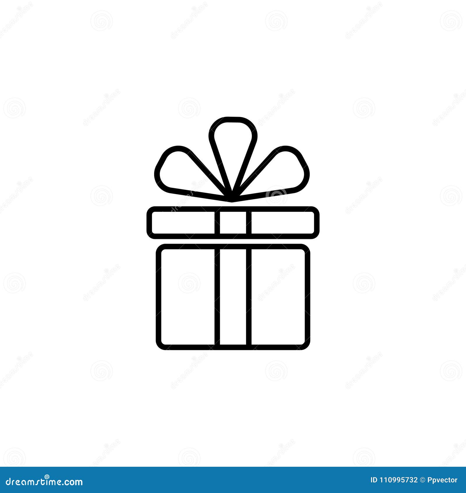 Present Vector Line Icon Symbol Stock Illustration - Illustration of ...