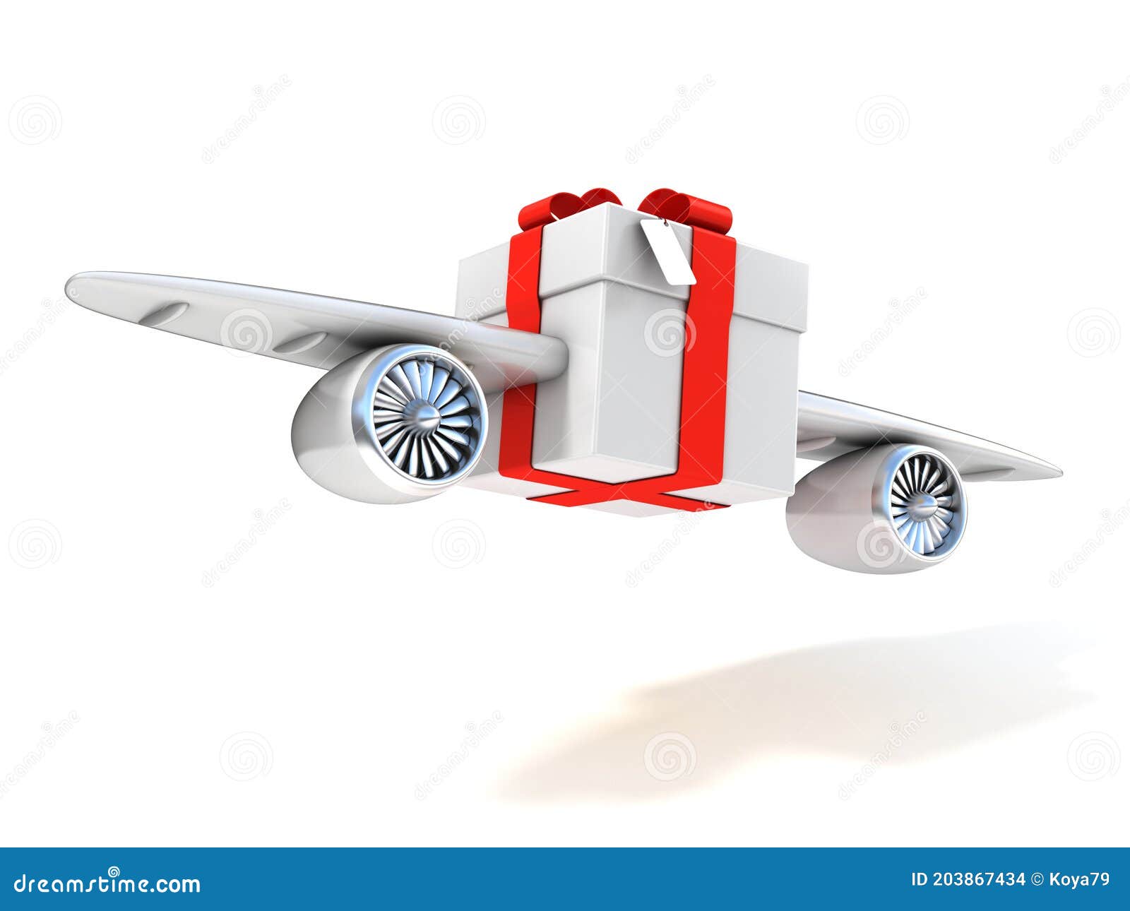 Present with Wings and Jet Engines Stock Illustration - Illustration of ...