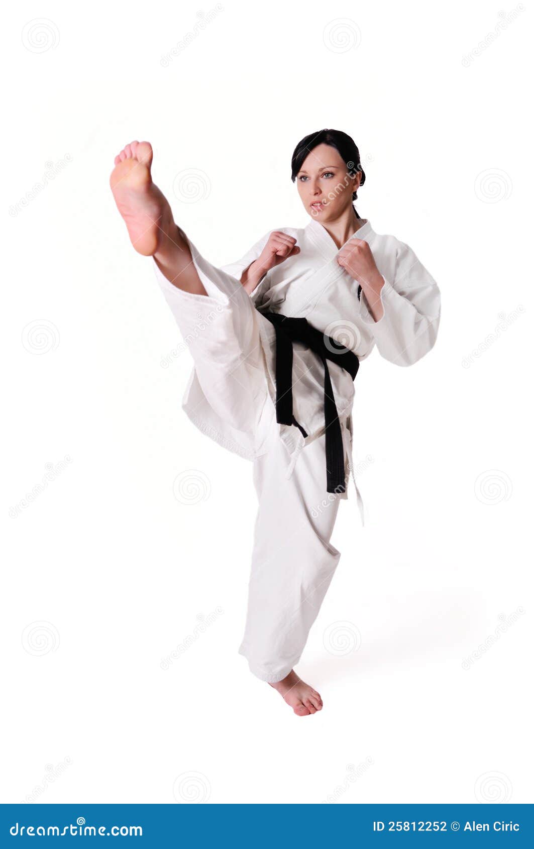 Presentación De La Mujer Del Karate Foto de archivo - Imagen de aptitud ...