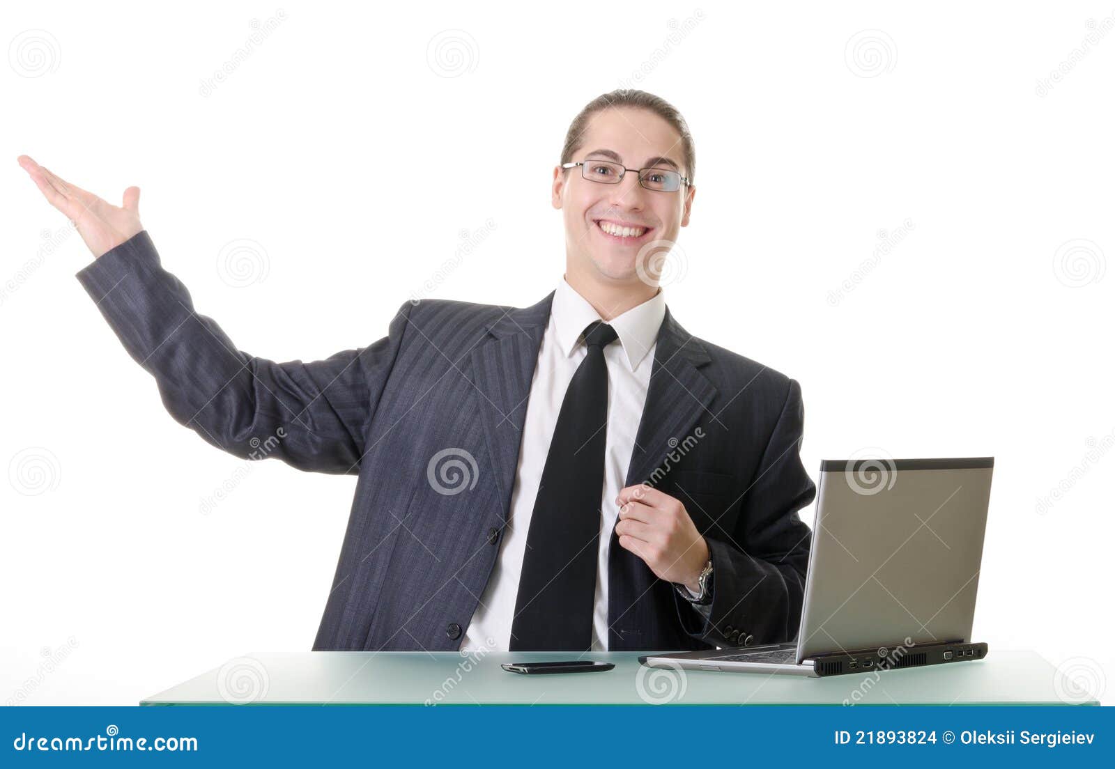 Presentation stock photo. Image of gesturing, portrait - 21893824