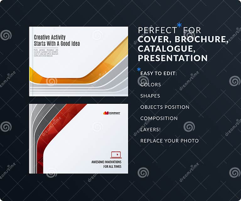 Presentation. Abstract Vector Set of Modern Horizontal Templates with ...