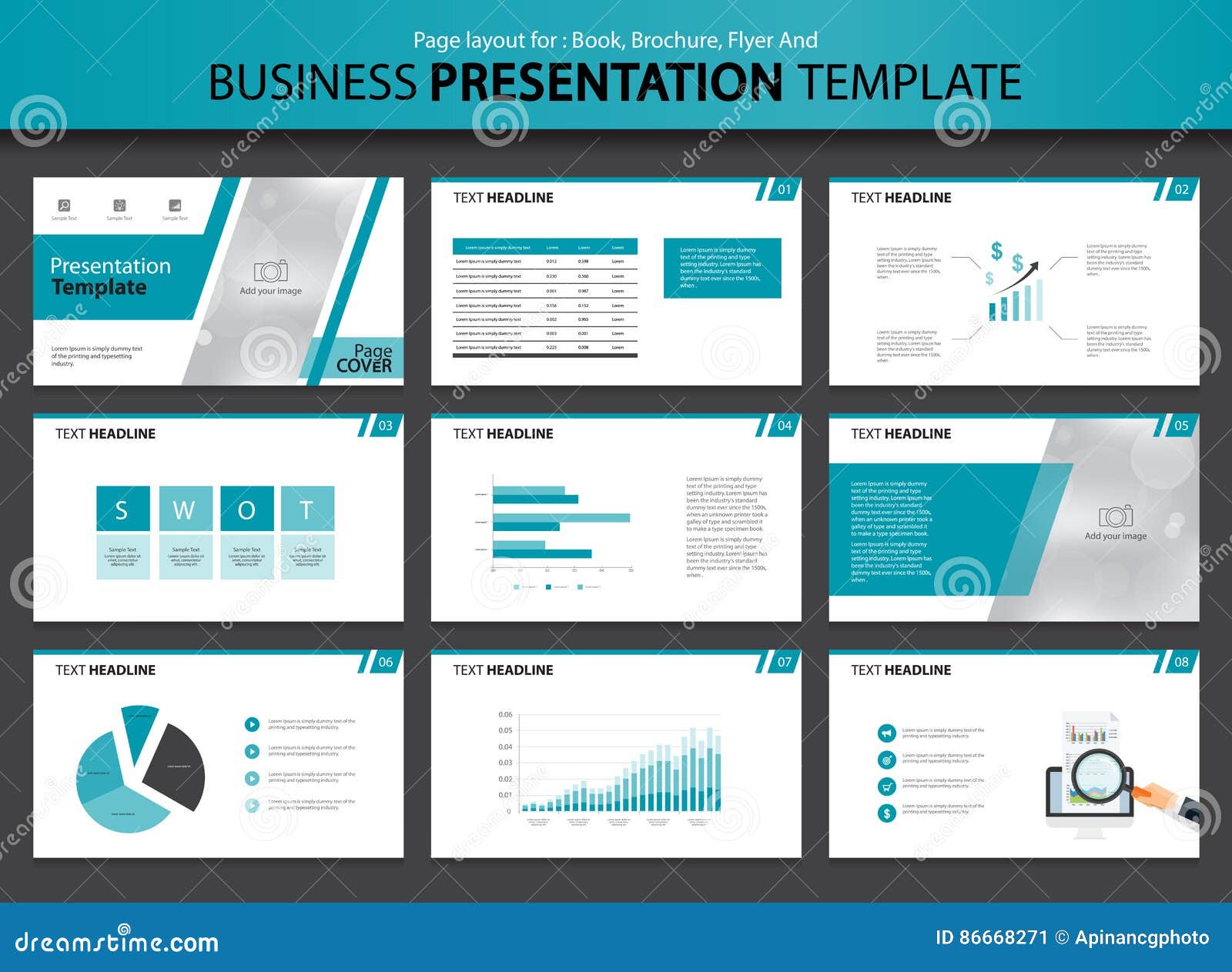 Presentation Background Design Template with Infographic Elements Stock ...